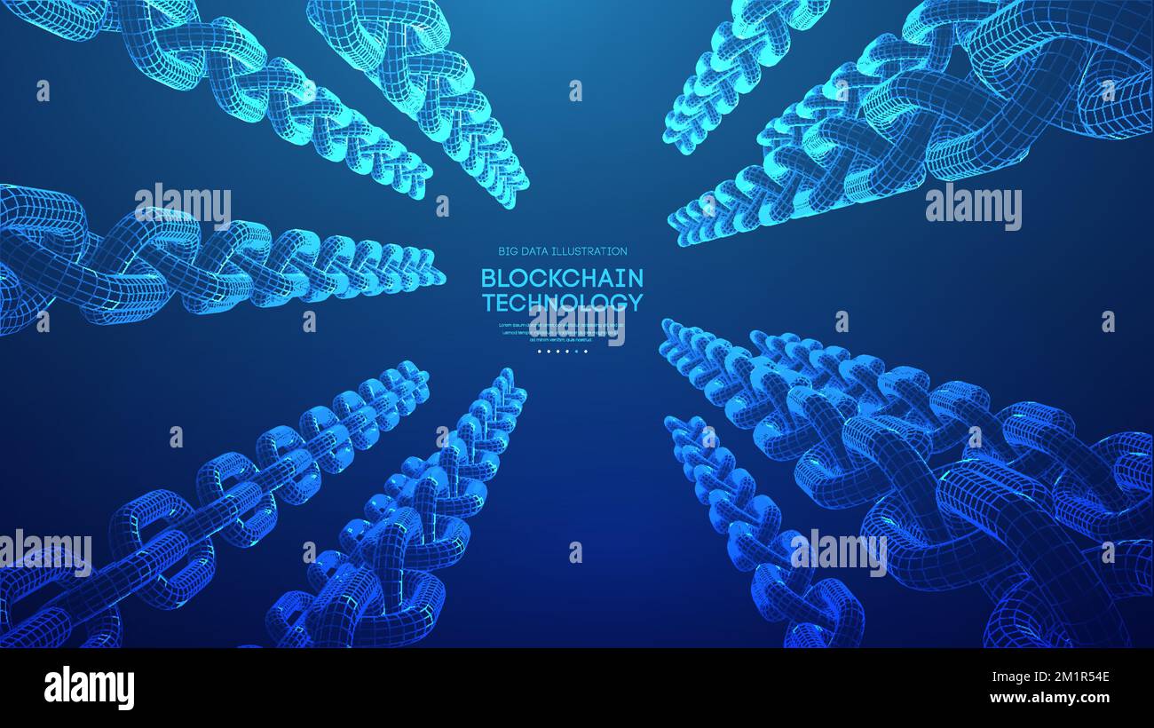 Blockchain digital technology. Big data vector background. Cryptocurrency technology vector ...