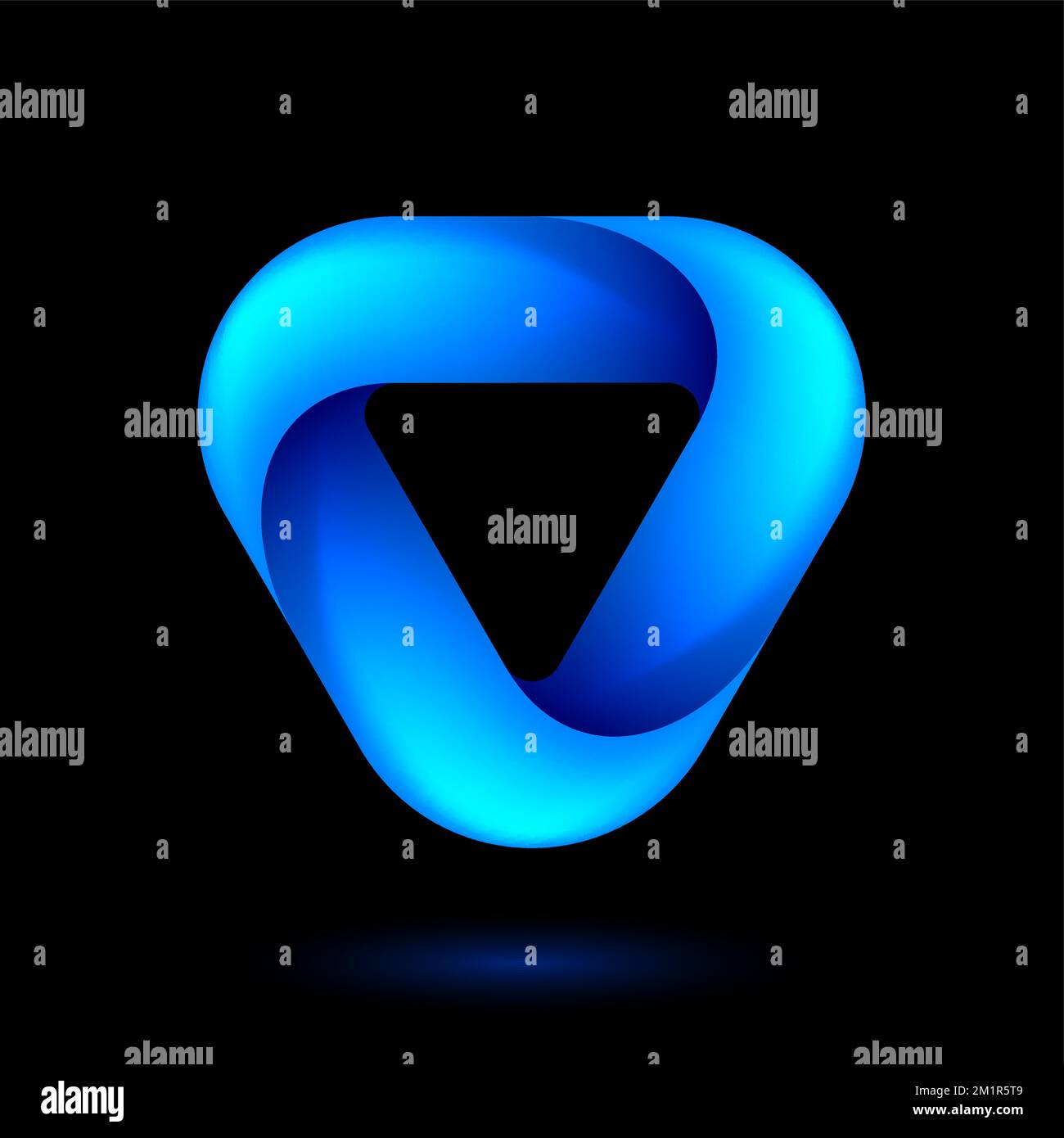 Abstract Infinite Impossible Loop Triangle Logo. Corporate Icon ...