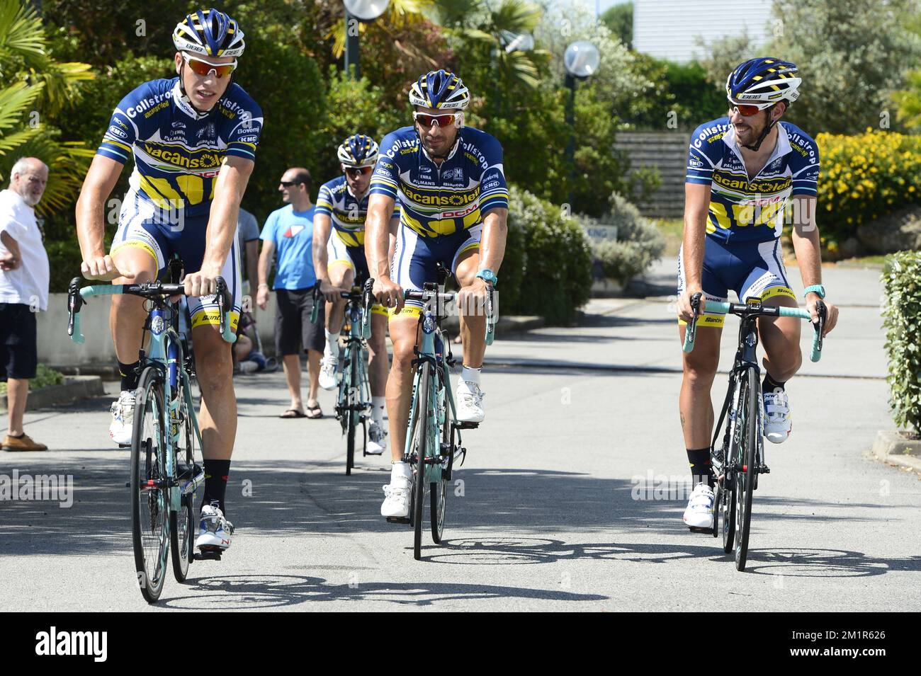 Dutch Danny Van Poppel of team Vacansoleil-DCM, Spanish Juan Antonio ...