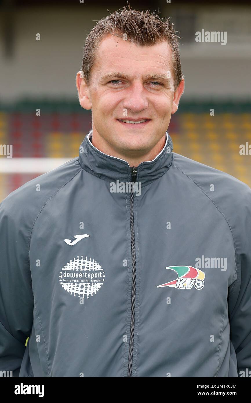 Oostende's goalkeeper trainer Cedric Berthelin pictured during the ... Oostende's goalkeeper trainer Cedric Berthelin pictured during the ...
