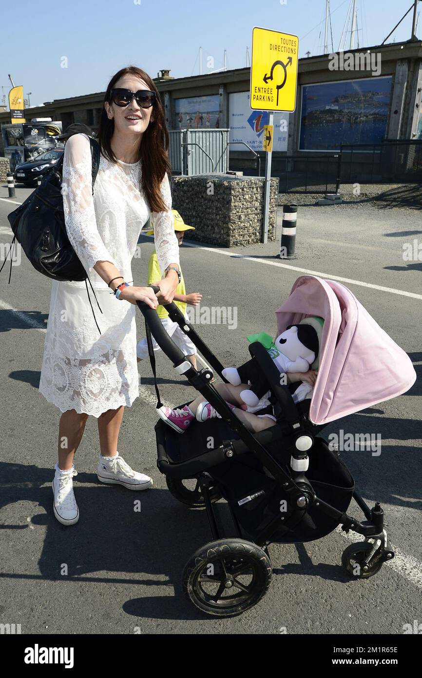 Peta Todd, Mark Cavendish's wife, pictured during the tenth stage of ...