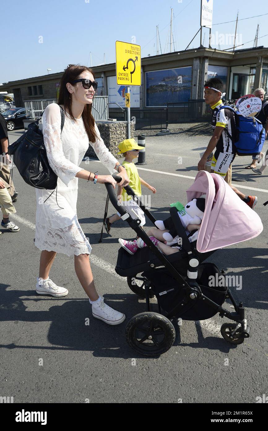 Peta Todd, Mark Cavendish's wife, pictured during the tenth stage of ...