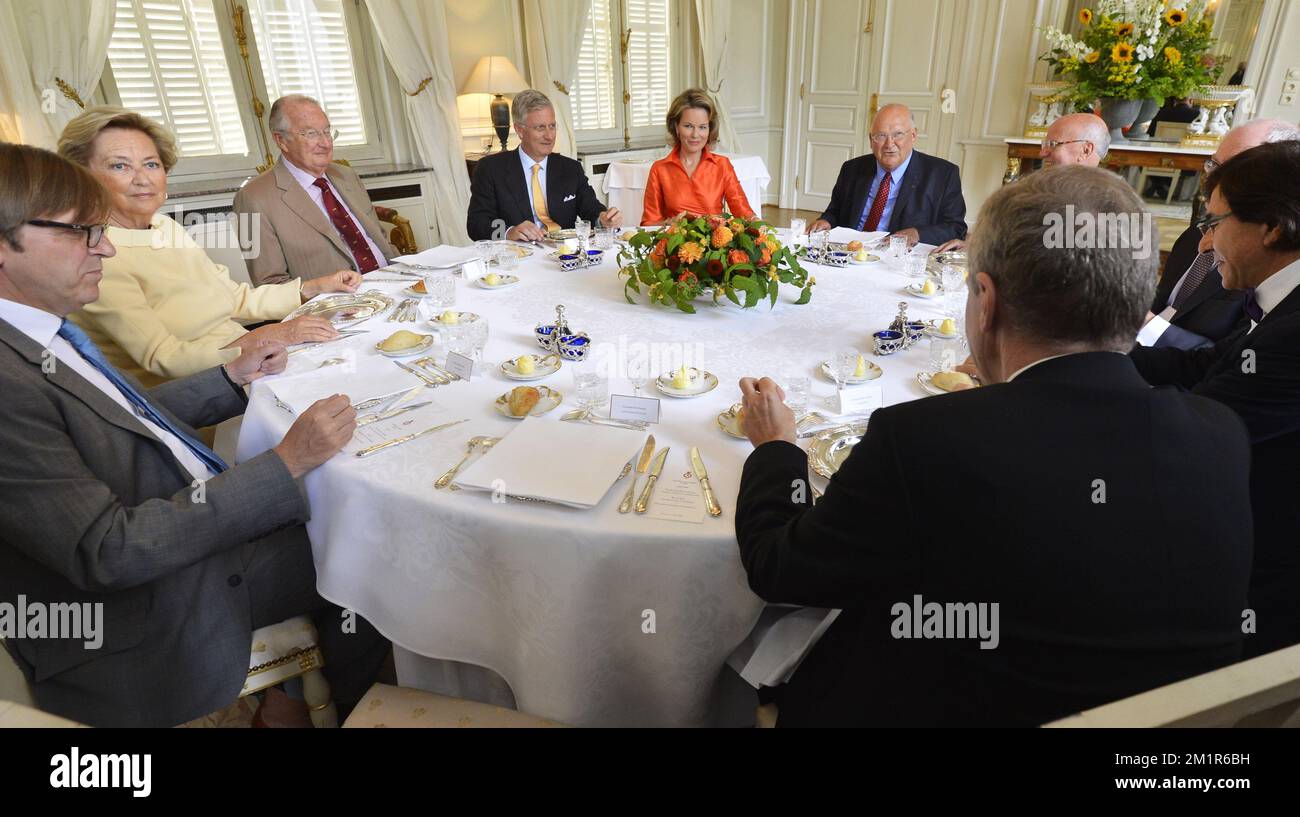 Former Prime Minister of Belgium Guy Verhofstadt, Queen Paola of ...