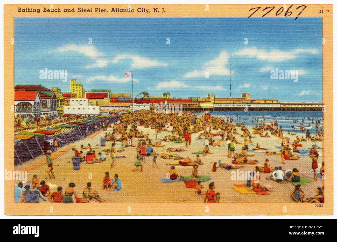 Bathing beach and Steel Pier, Atlantic City, N.J. , Beaches, Piers ...