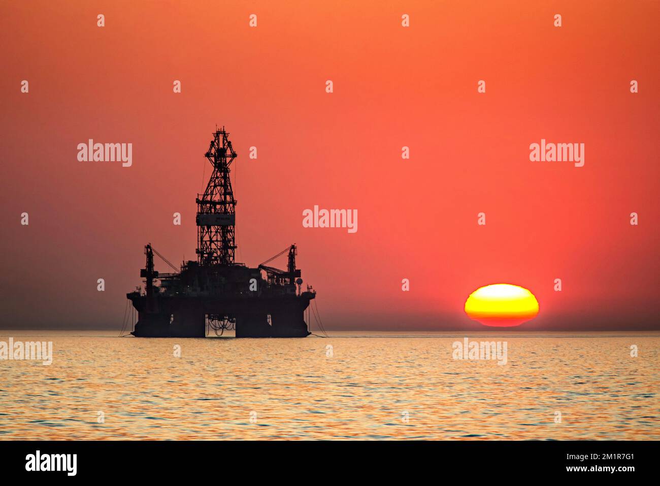 The Drilling Platform "West Eclipse" awaiting maintenance outside ...