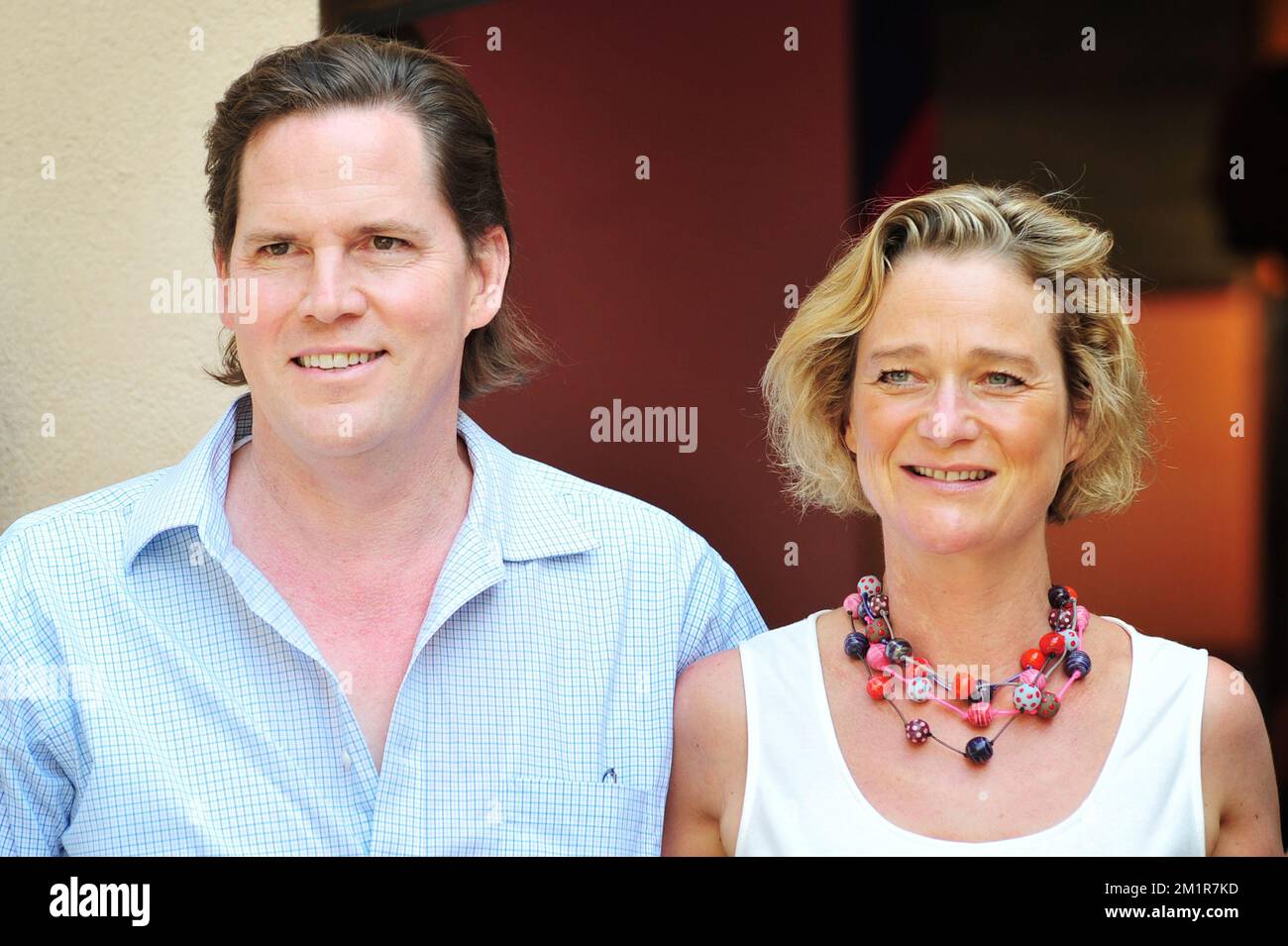 Belgian artist Delphine Boel pictured with her partner Jim O'Hare ...