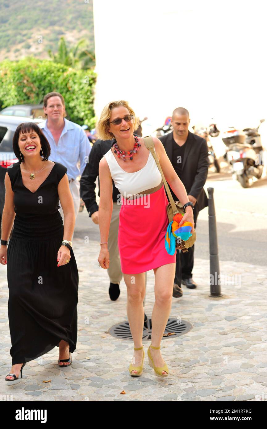 Belgian artist Delphine Boel (C) pictured before the 'Happy Sadness ...