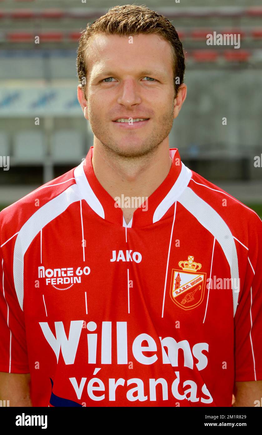 Mons' Thomas Chatelle pictured during the season photo shoot of Belgian ...