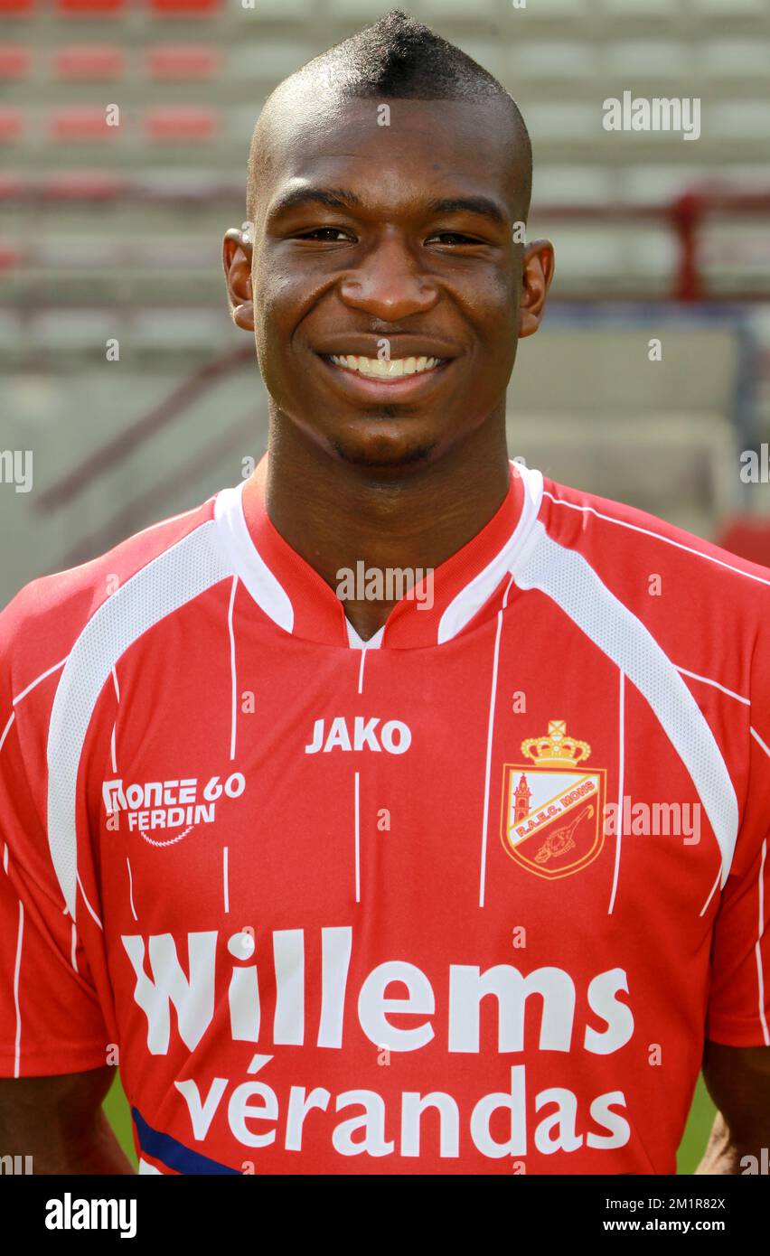Mons' Brice Ntambwe pictured during the season photo shoot of Belgian ...