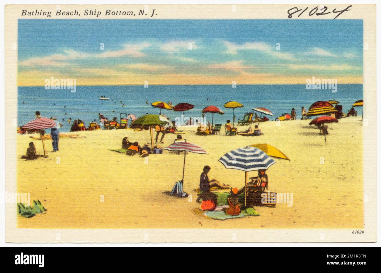 Bathing beach, Ship Bottom, N. J. , Beaches, Tichnor Brothers ...
