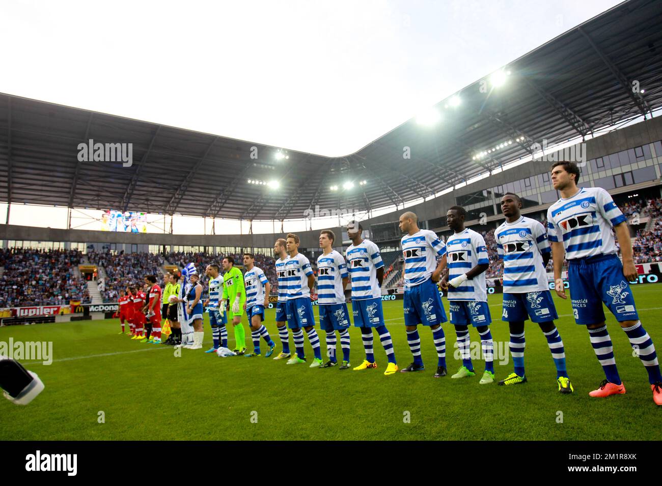 Gent's team pictured at the official opening ahead of a friendly game ...