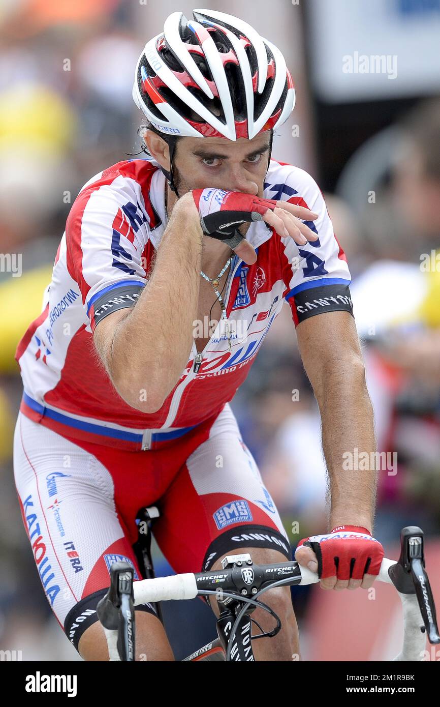 Spanish Daniel Moreno Fernandez of Team Katusha pictured during the 18th stage of the 100th ...