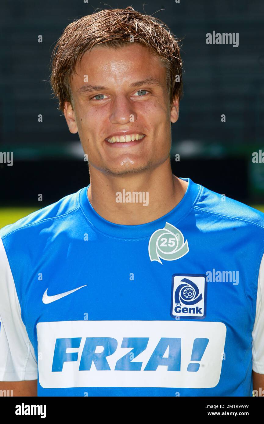 Genk's Jelle Vossen poses for the photographer during the season photo ...