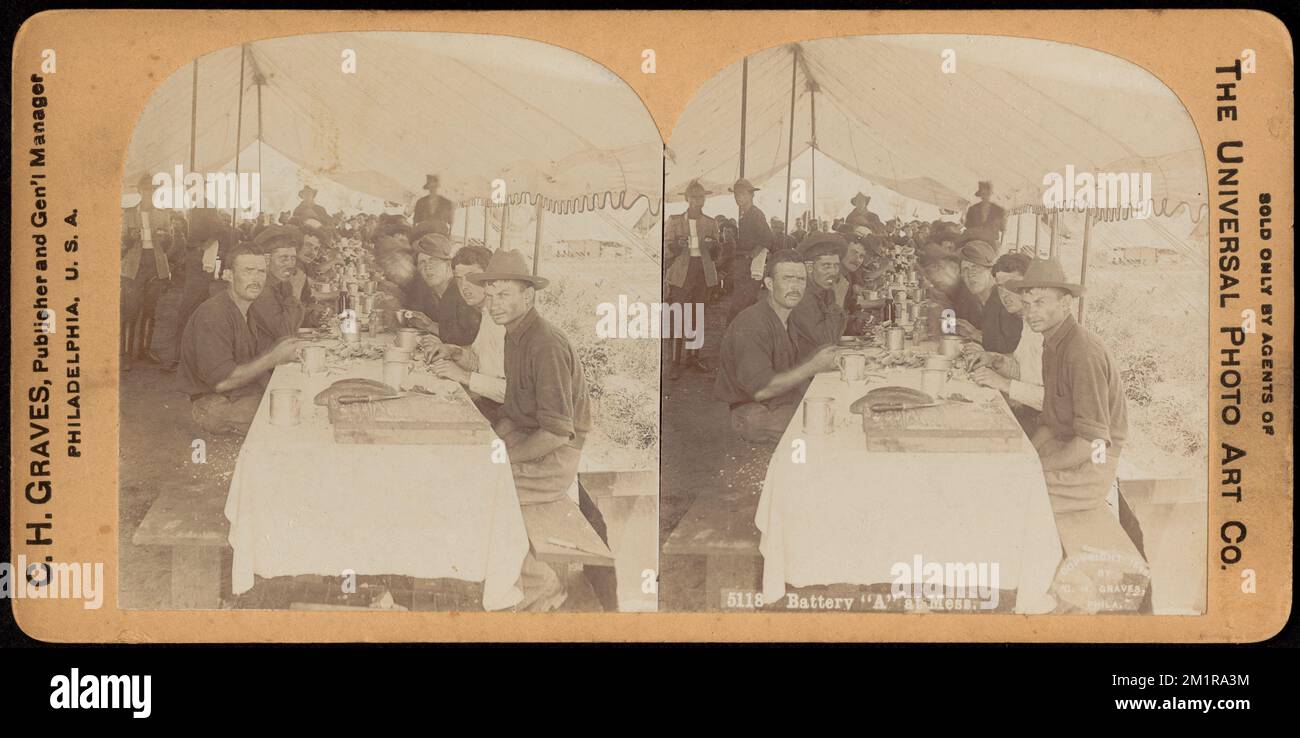 Battery 'A' at mess , Military life, Soldiers, Military cookery, Eating ...