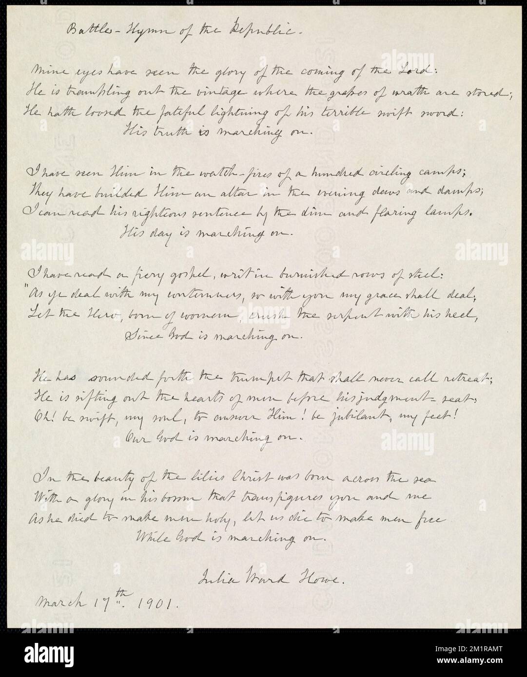 Battle hymn republic hi-res stock photography and images - Alamy