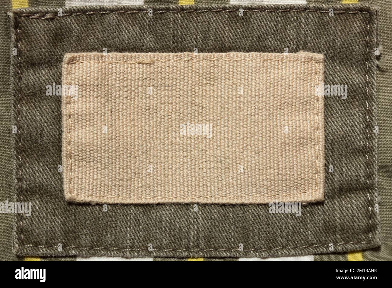 An Empty beige fabric patch Stock Photo - Alamy