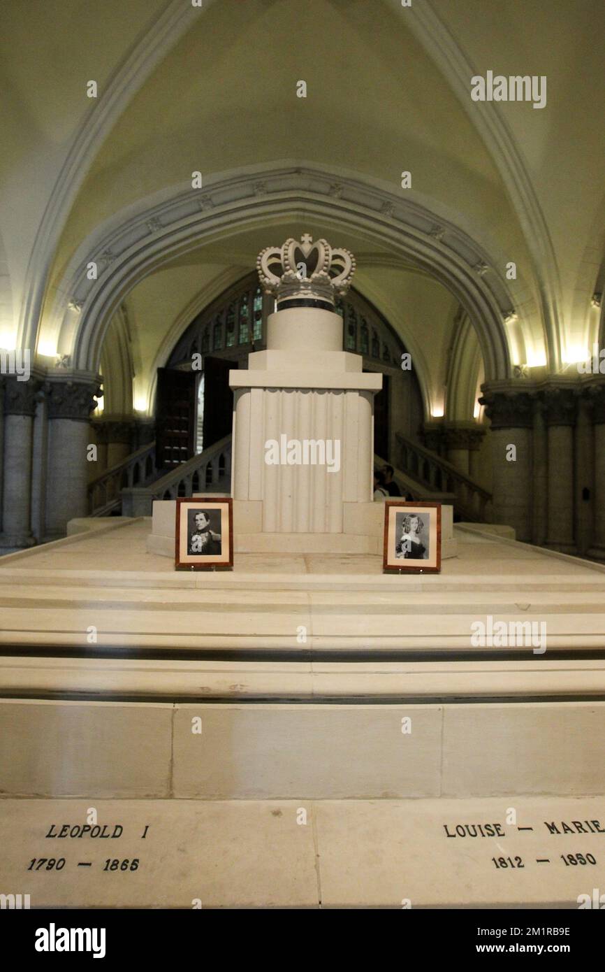 Illustration picture shows the tomb of King Leopold I and Queen Louise ...