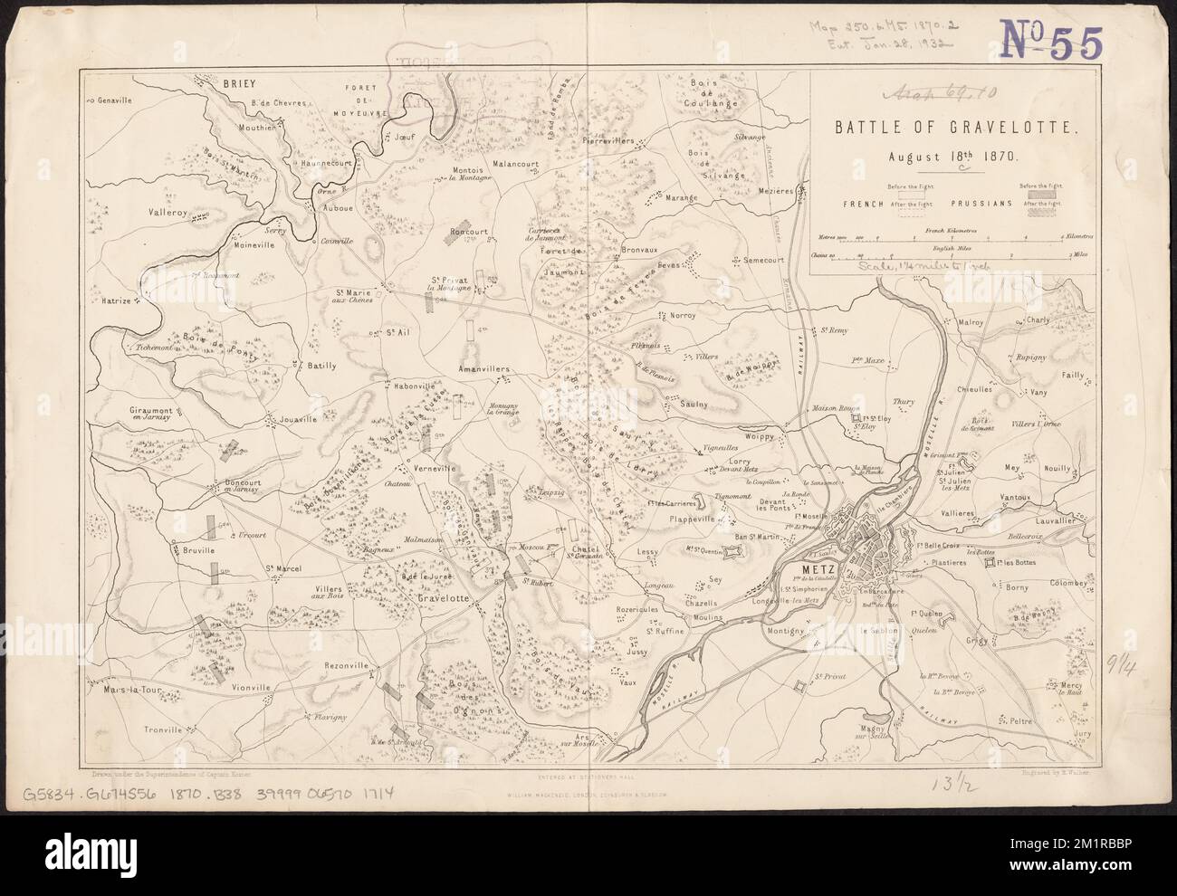 Battle of Gravelotte, August 18th, 1870 , Franco-Prussian War, 1870 ...