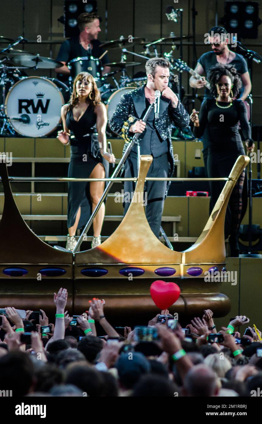 Illustration picture shows the concert of British singer Robbie ...