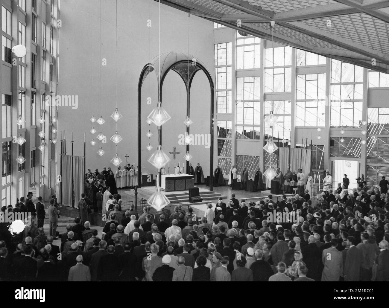 An office in the Church of the Glorious Christ at the Expo 58, for the ...