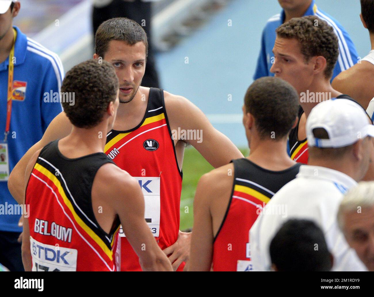 Belgian athlete Jonathan Borlee, Belgian athlete Antoine Gillet ...