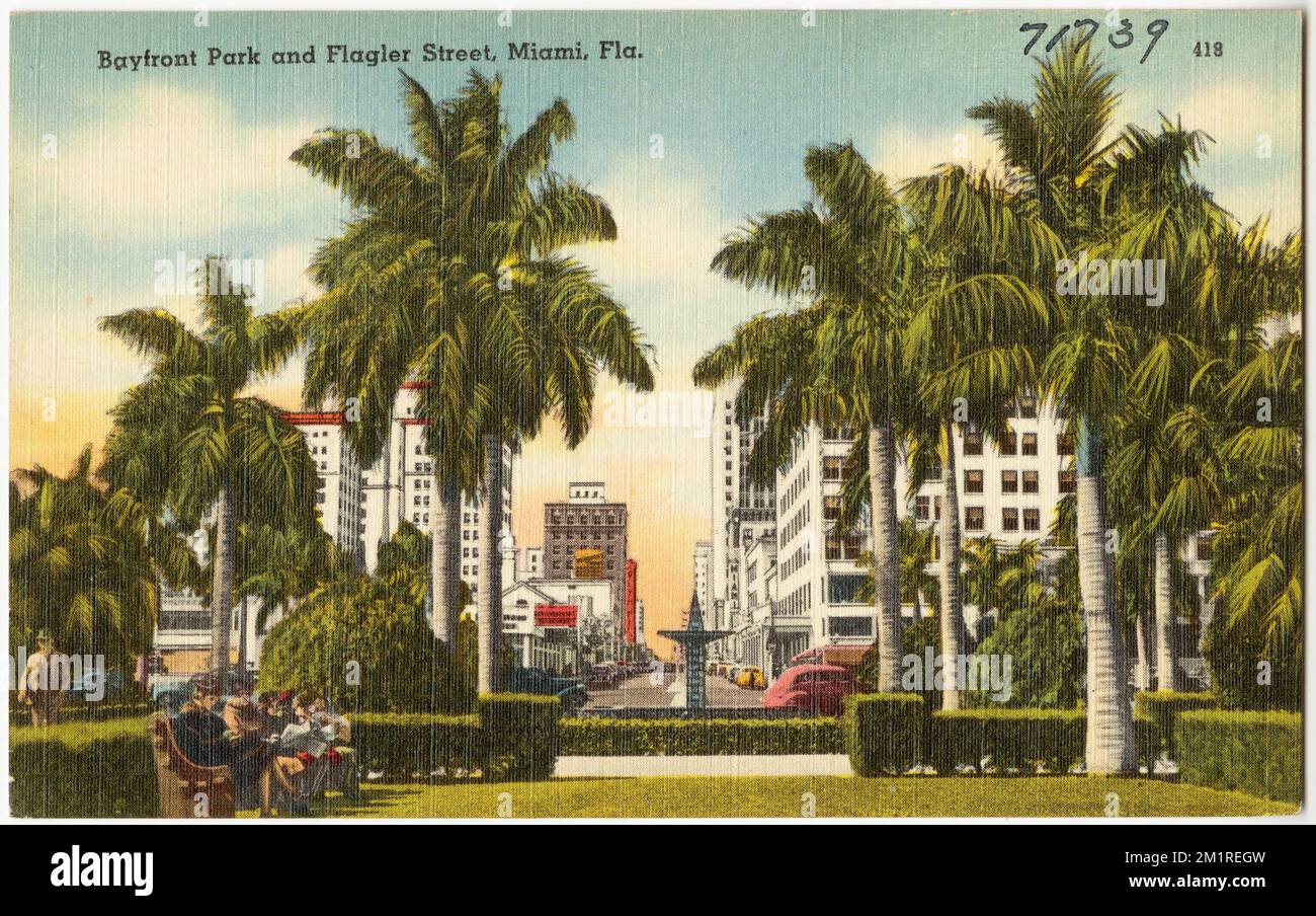 Bayfront Park and Flagler Street, Miami, Florida , Parks, Cities ...