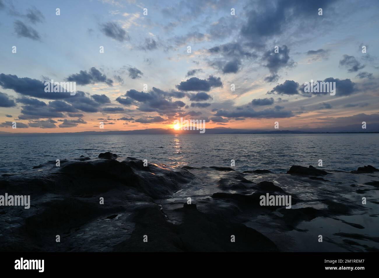 Beautiful Sunset at Enoshima island Japan Stock Photo - Alamy