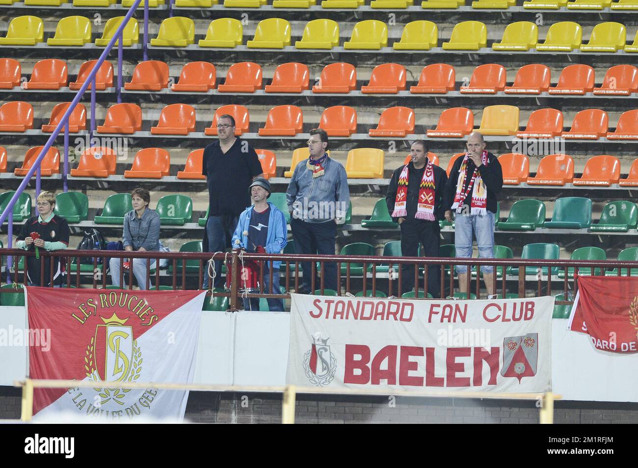 Standard's supporters pictured during the first leg of the Play-offs ...