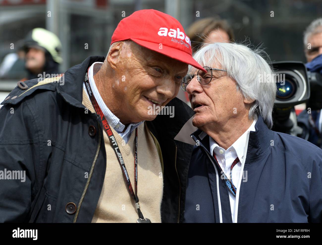 Former Formula One driver Austrian Niki Lauda and Formula 1 chief ...