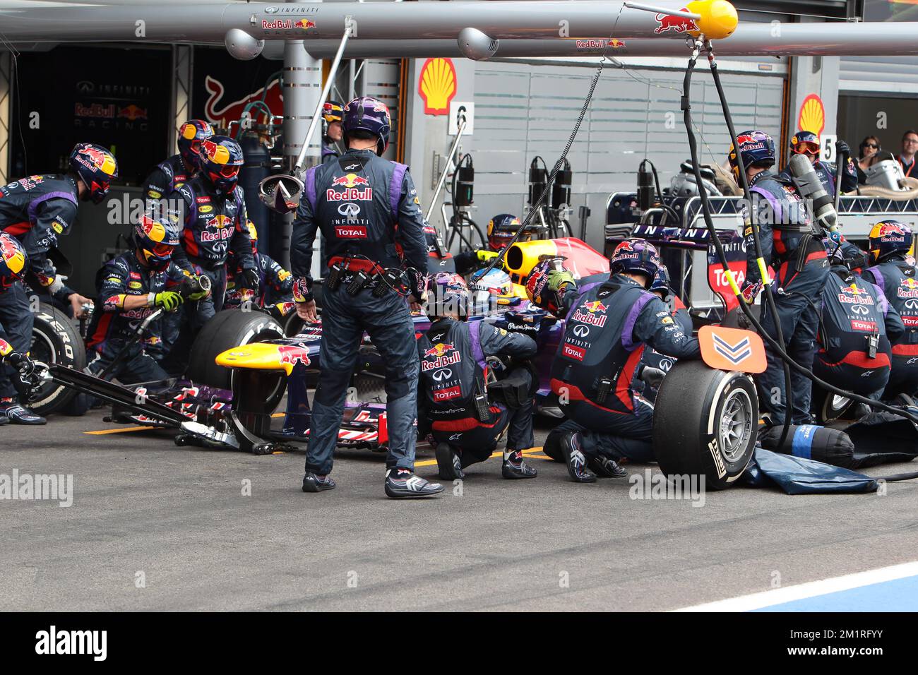 Team Infiniti Red Bull Racing pictured during the Grand Prix F1 of ...