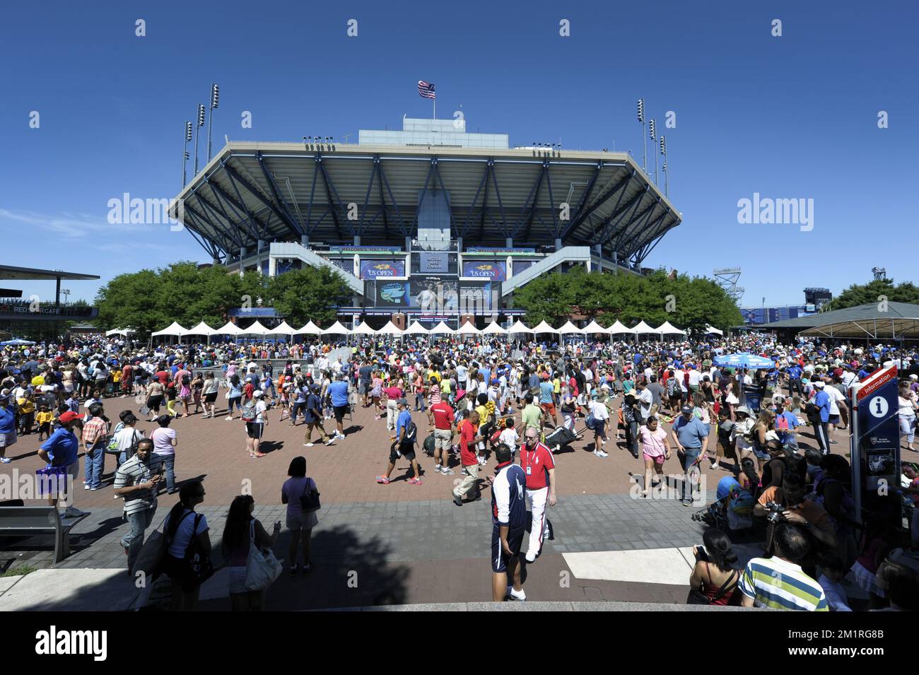 Illustration picture shows Arthur Ashe Stadium during the US Open Grand ...