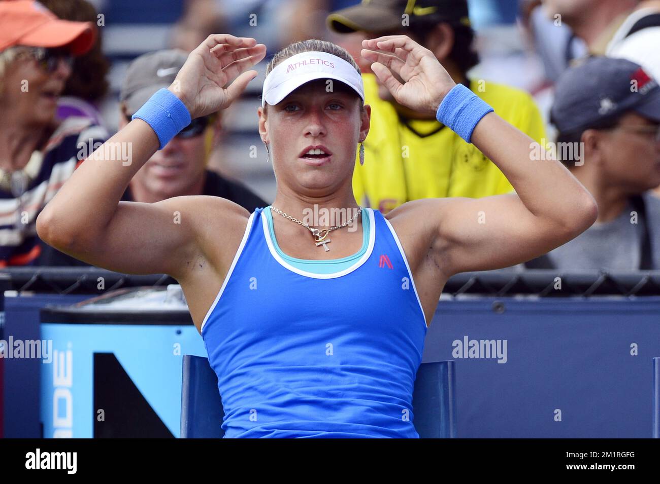 Belgian Yanina Wickmayer pictured during the first round match between ...