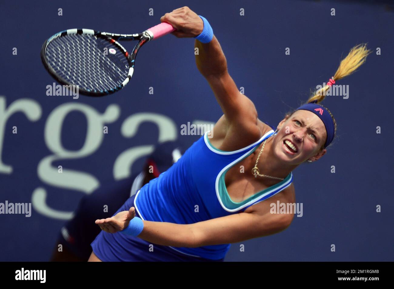 Belgian Yanina Wickmayer pictured during the first round match between ...