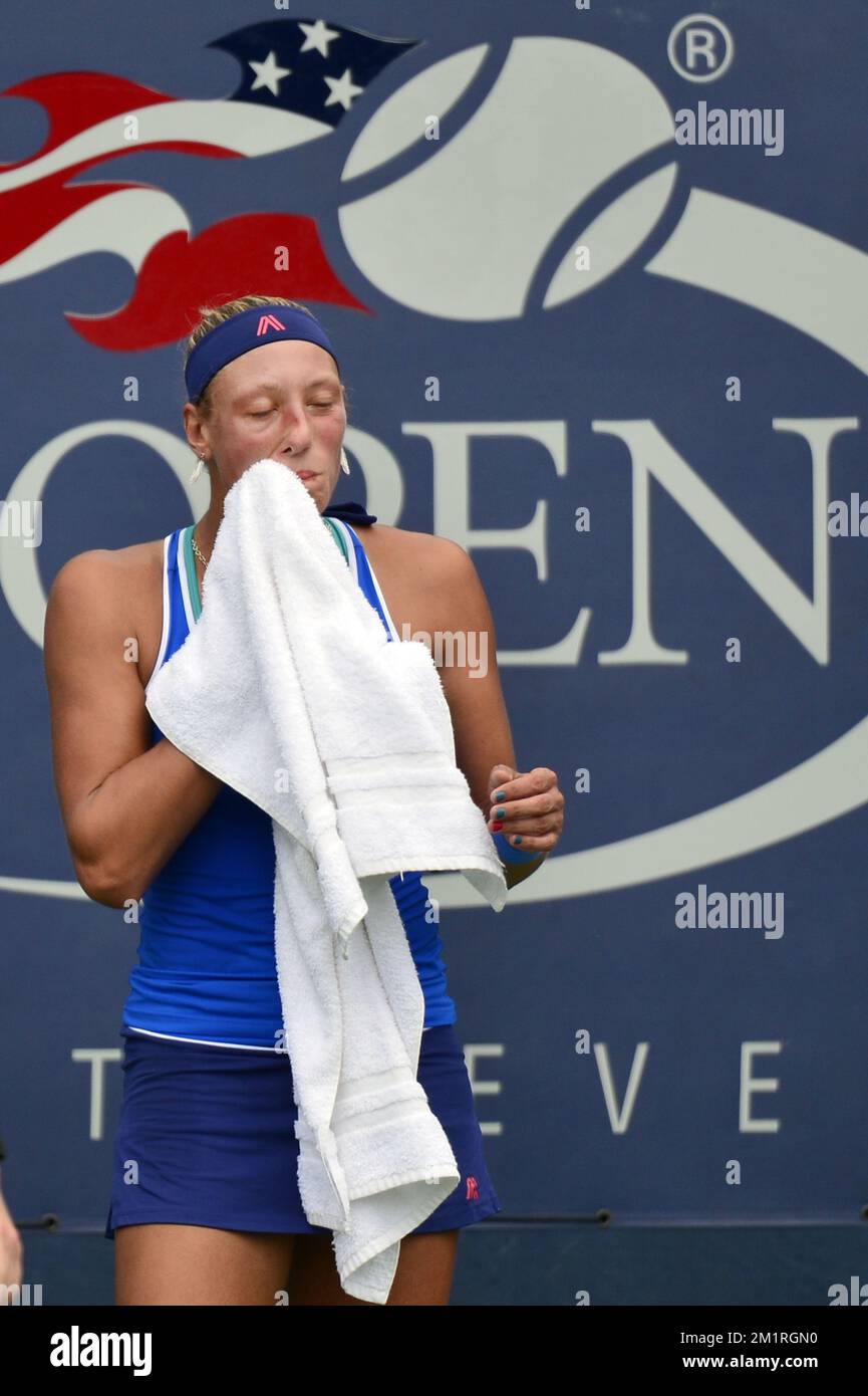 Belgian Yanina Wickmayer pictured during the first round match between ...