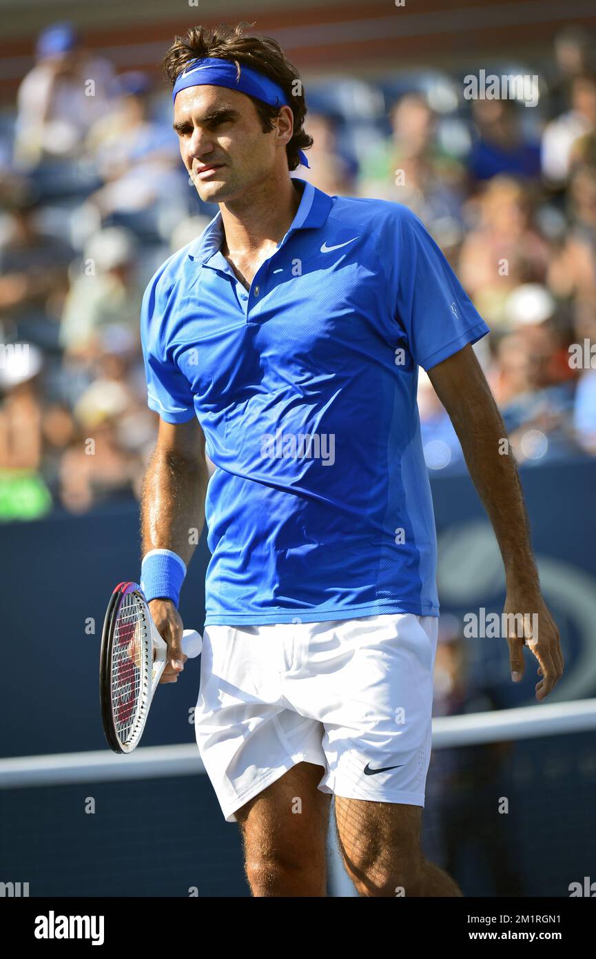 Swiss Roger Federer pictured during the US Open Grand Slam tennis ...