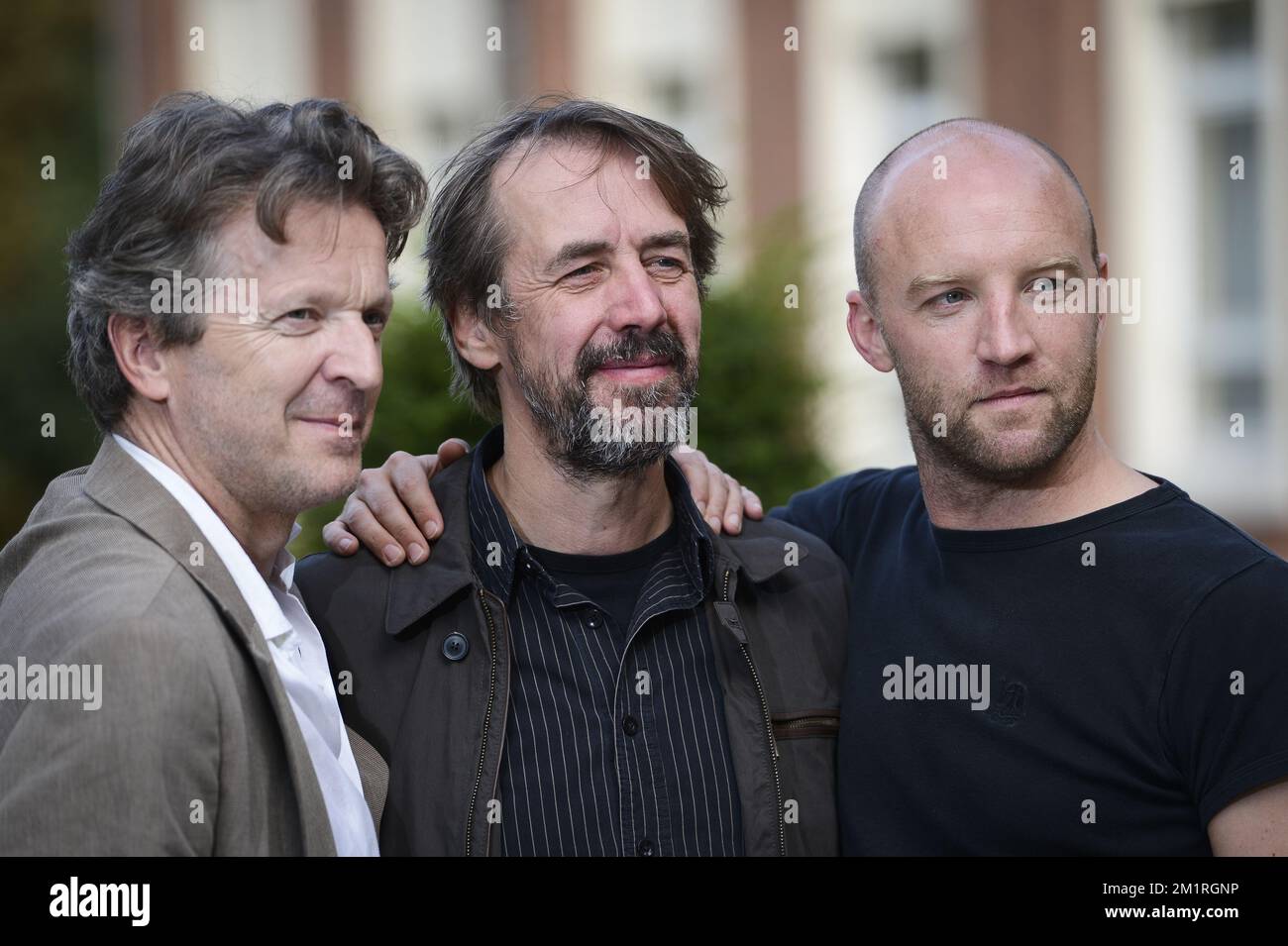 Actor Lucas Van den Eynde, Actor Kris Cuppens and Actor Mathijs ...