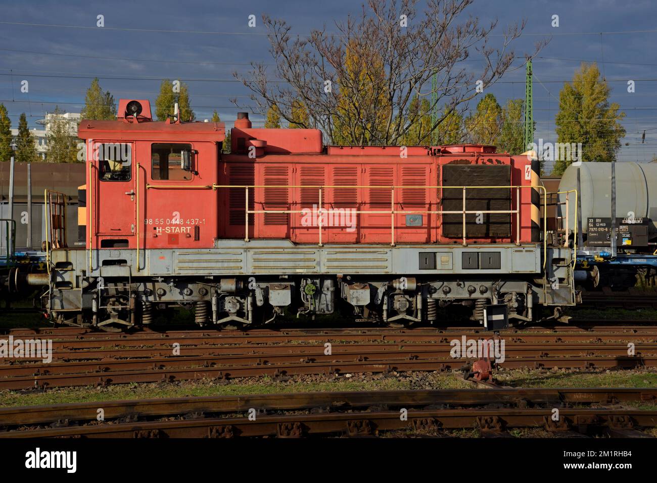 MAV (Hungarian State Railways) Diesel shunting locomotive in the ...