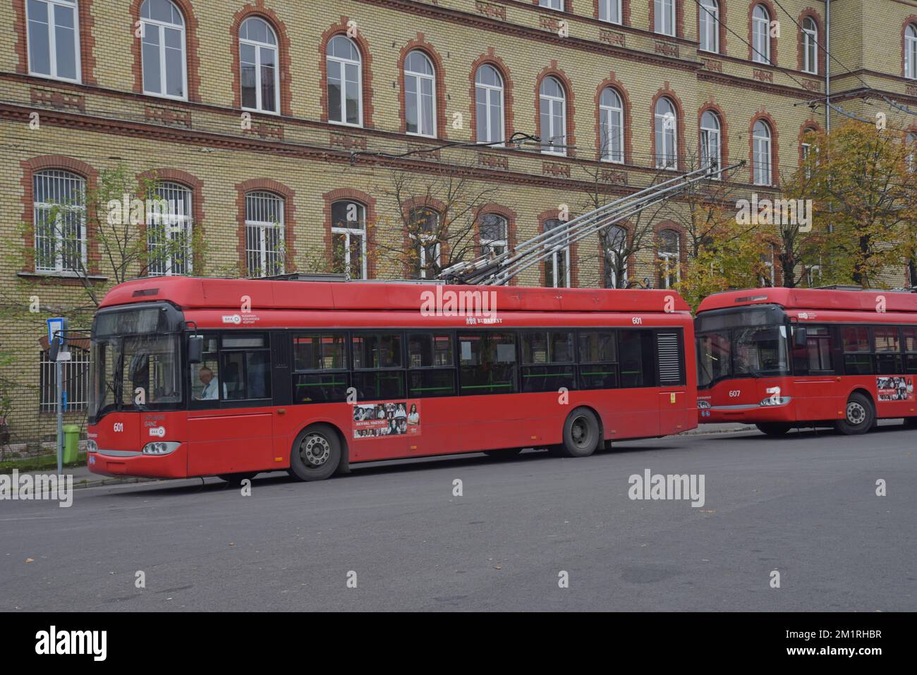 Electrci powered trolleybuses in Budapest, Hungary Stock Photo - Alamy
