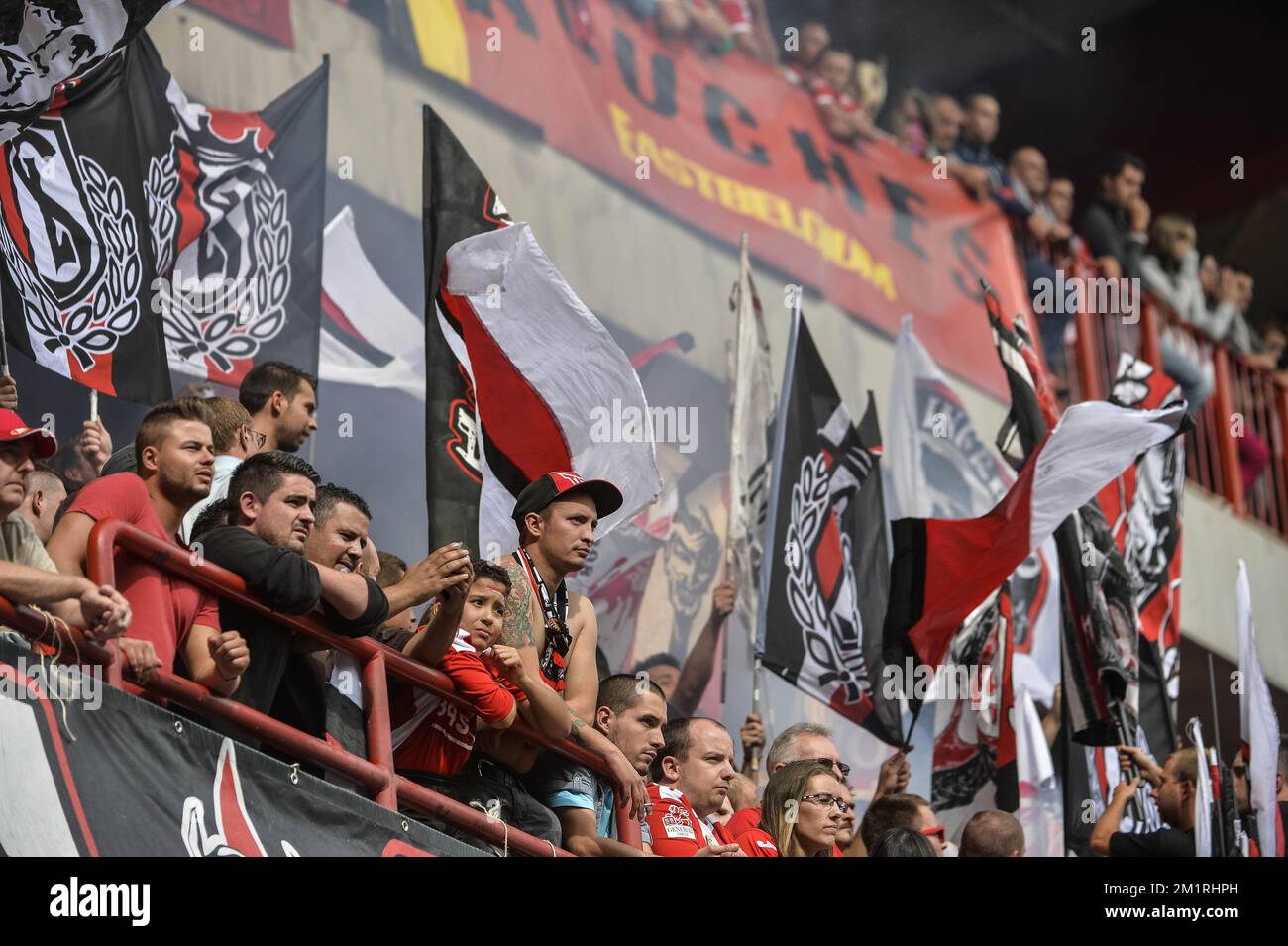 Standard's supporters pictured during the Jupiler Pro League match ...