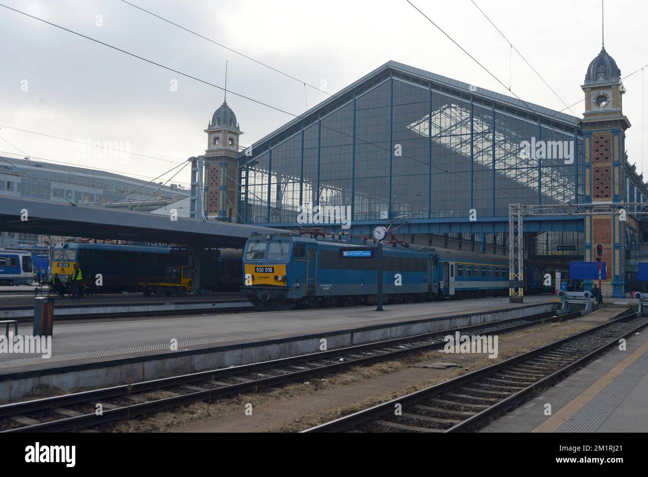 MAV (Hungarian State Railways) Class V630 electric locomotive at at ...