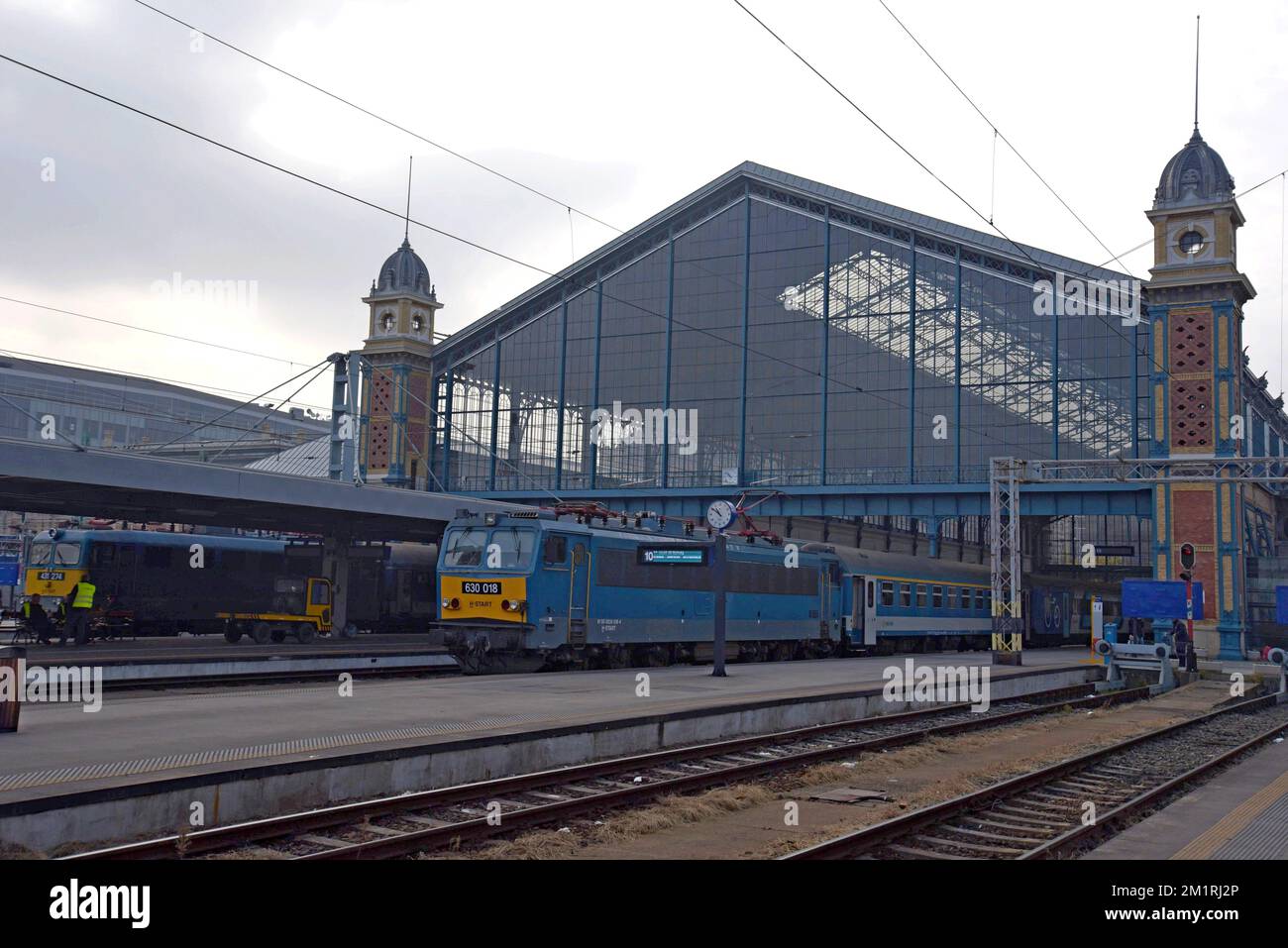 MAV (Hungarian State Railways) Class V630 electric locomotive at at ...