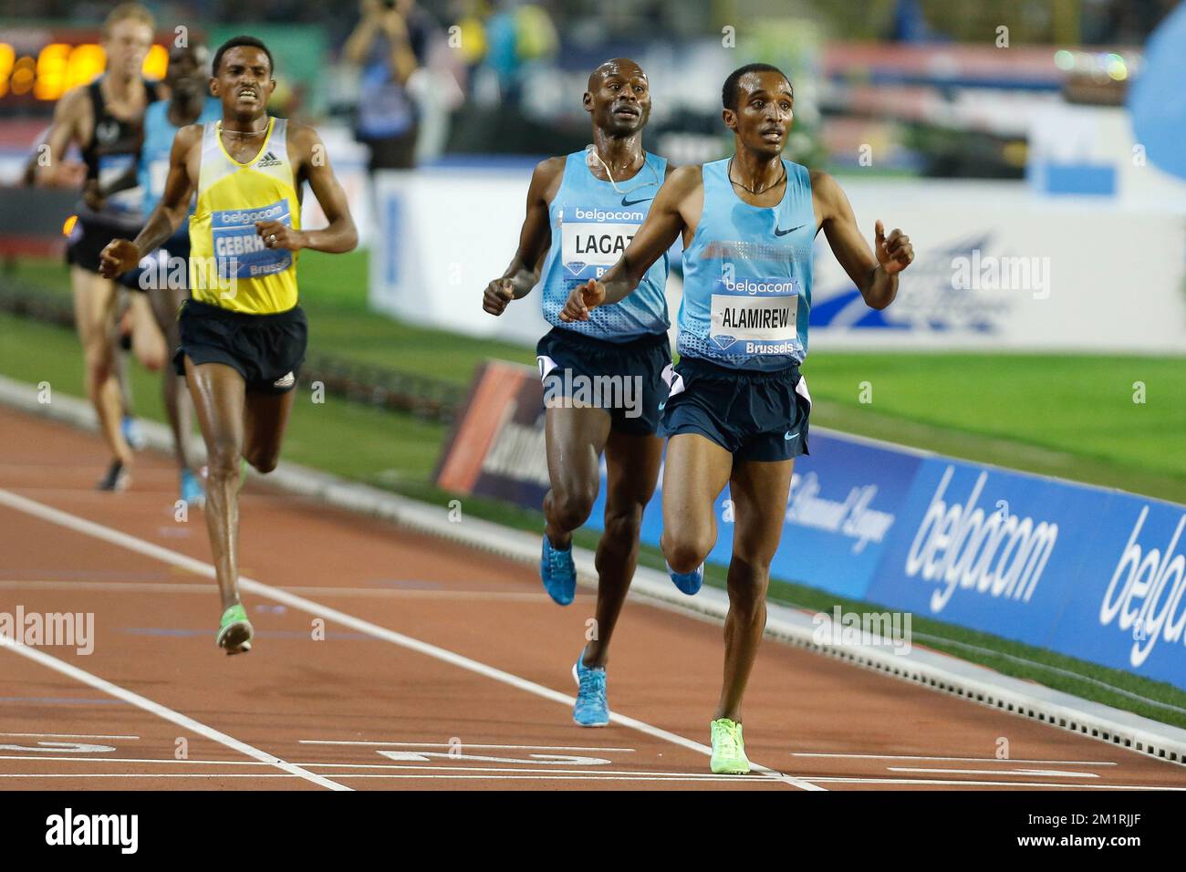 Ethiopia's Yenew Alamirew celebrates as he crosses the finish line to ...