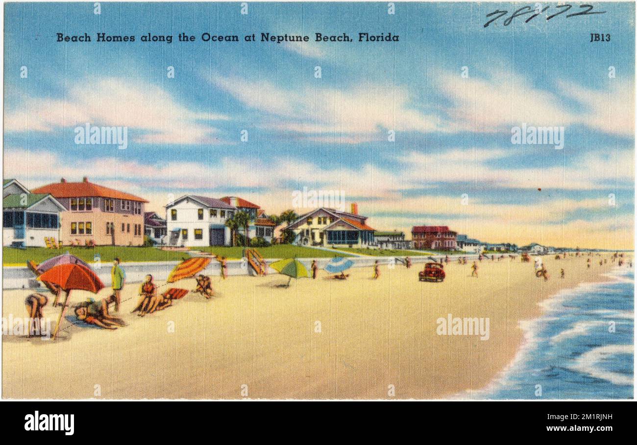 Beach homes along the ocean at Neptune Beach, Florida , Beaches, Houses ...
