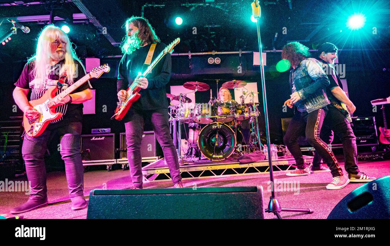 The Sweet on stage at The Waterfront Stock Photo - Alamy