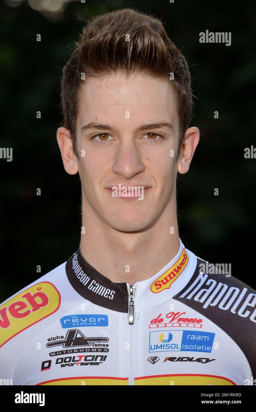 Belgian Yorben Van Tichelt poses for the photographer during the ...