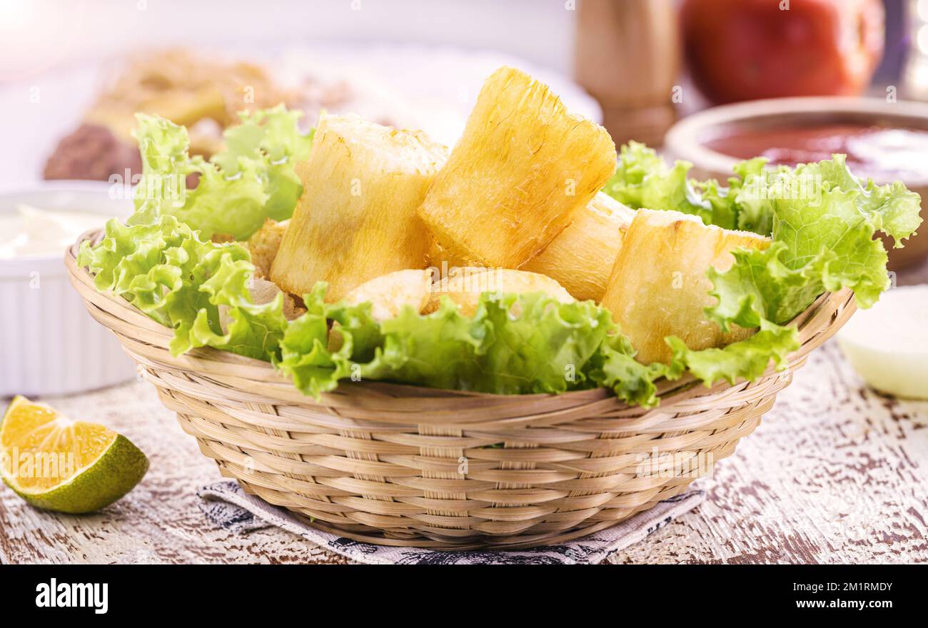 fried cassava, snack made from cassava root and served fried with ...