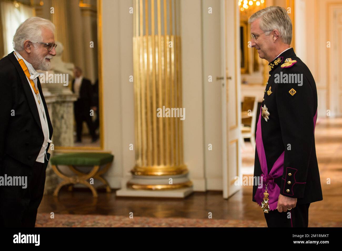 Greek Ambassador to Belgium Constantin Chalastanis and King Philippe ...