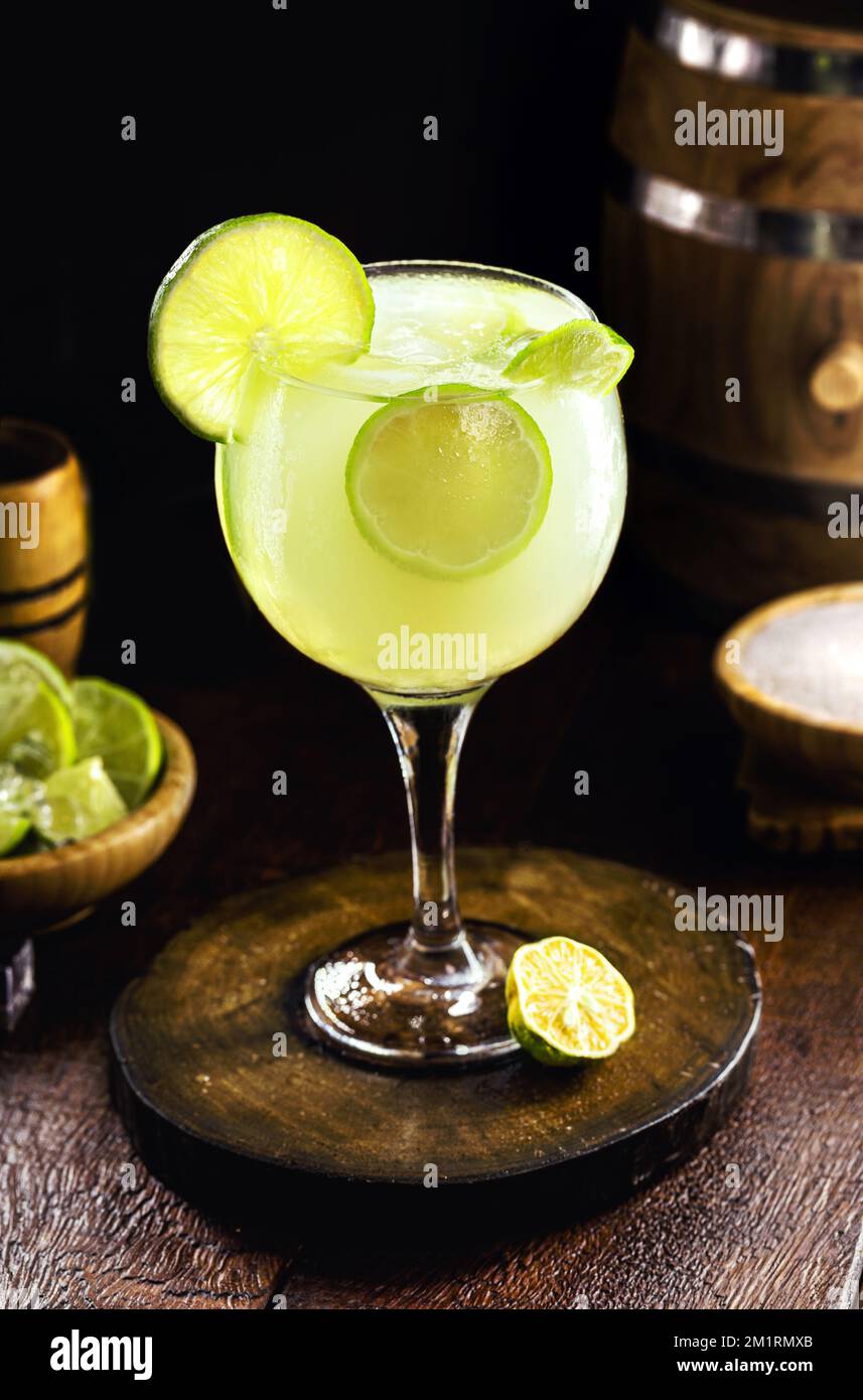 Caipirinha, typical Brazilian alcoholic drink made with cachaça, lemon ...