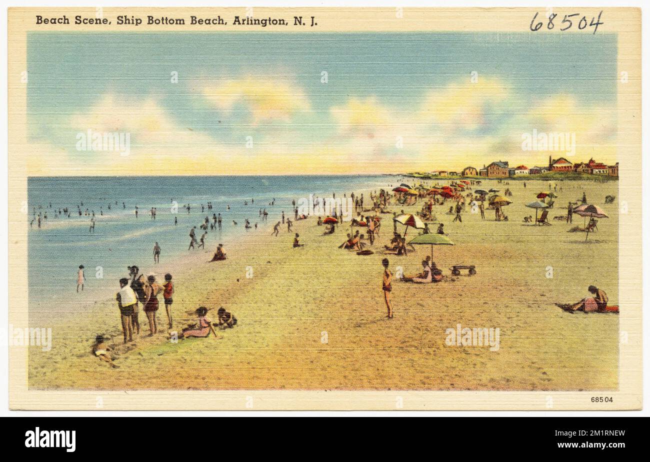 Beach scene, Ship Bottom Beach, Arlington, N. J. , Beaches, Tichnor ...