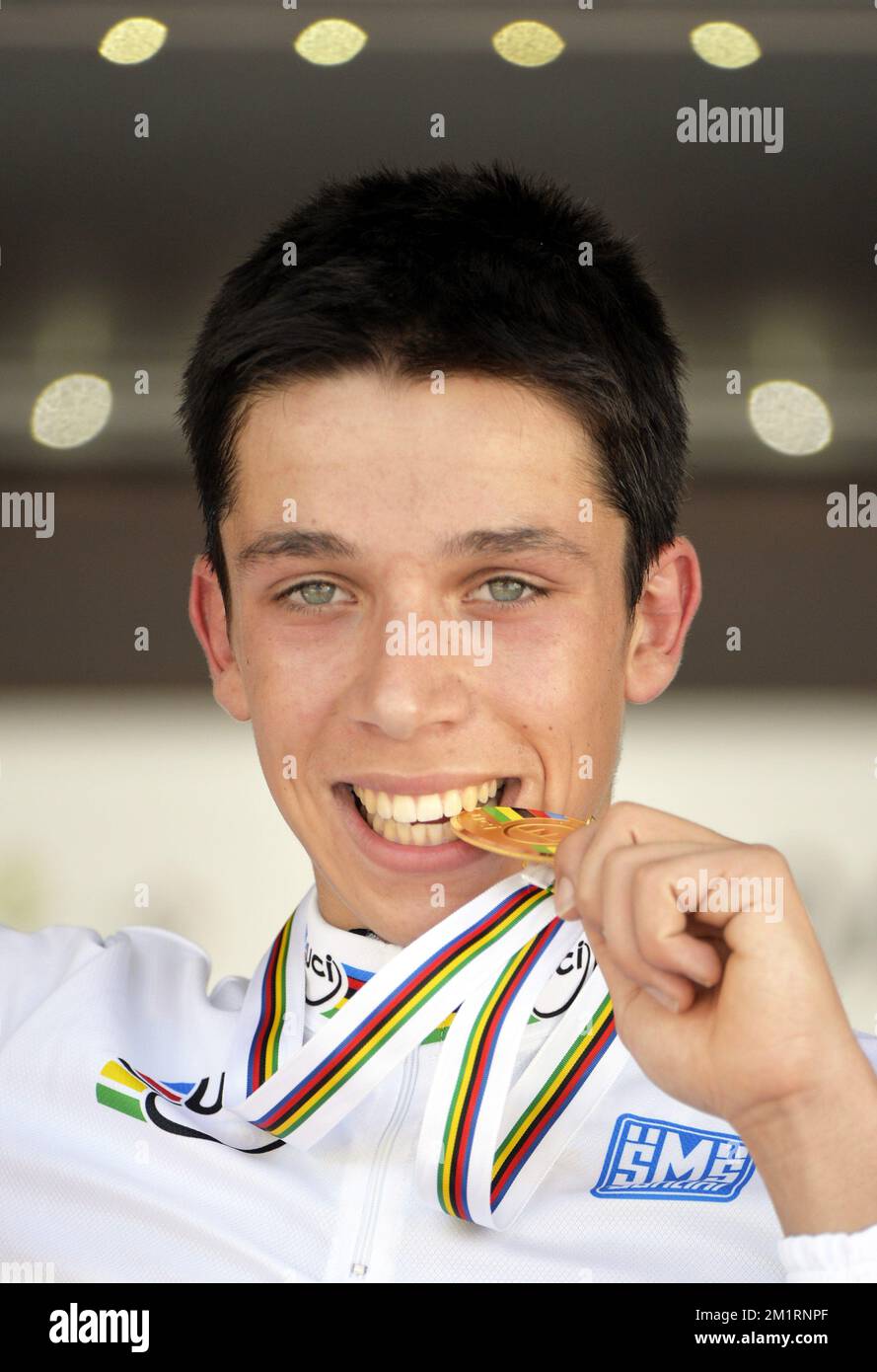 20130924 - FIRENZE, ITALY: Igor Decraene celebrates on the podium after ...